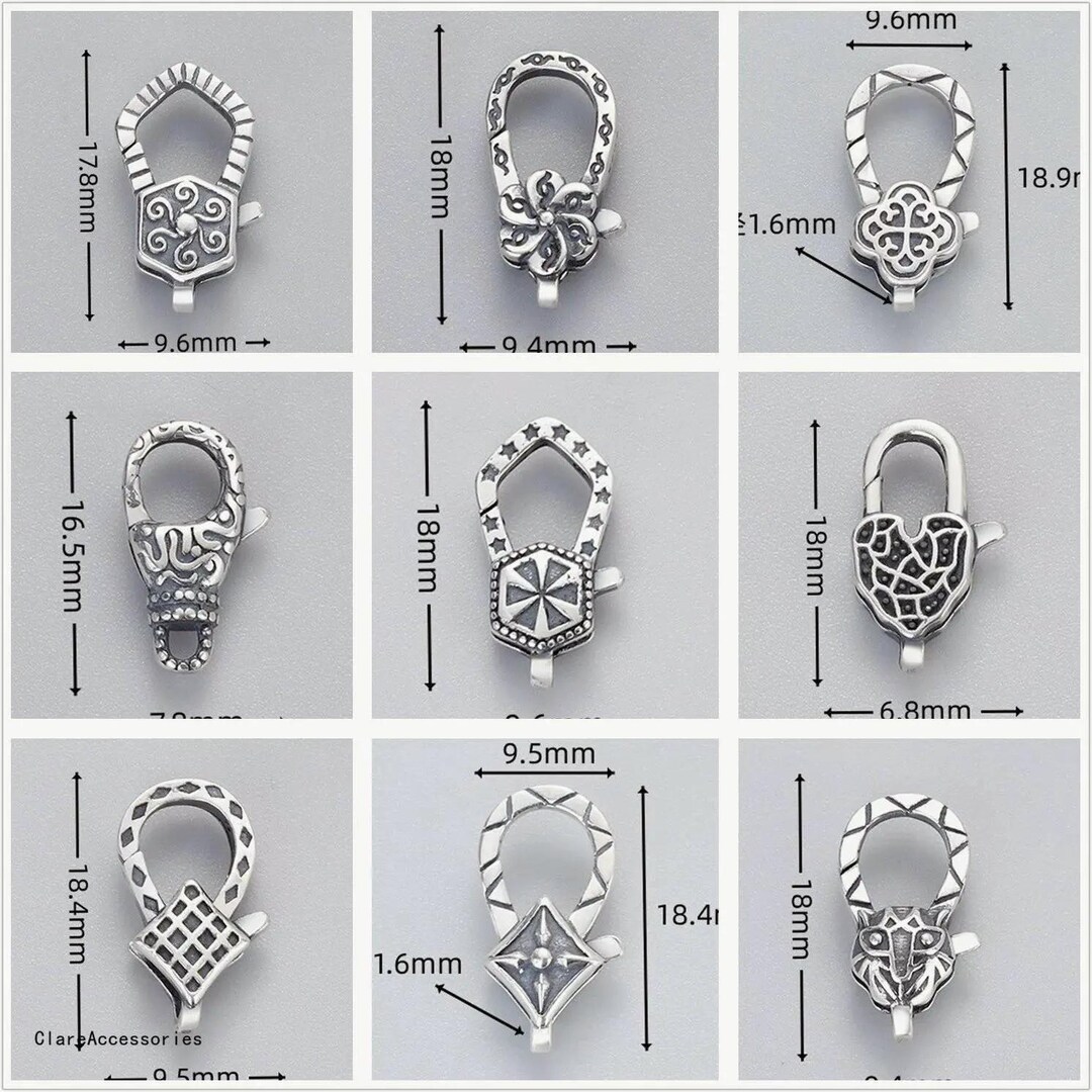 Sterling Silver Clasps, Leaf Clasp, Floral Clasp, Star Clasp, Lobster ...
