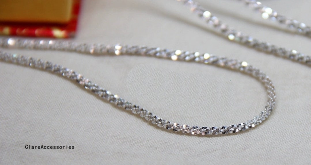 925 Silver Twisted Serpentine Chains, 1.2mm 1.8mm, Sterling Silver ...