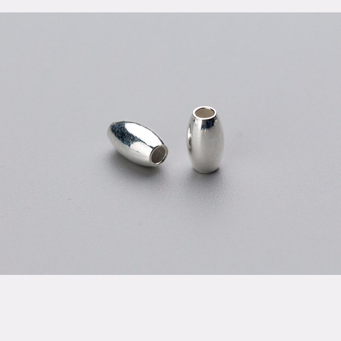 3-5mm Sterling Silver Rice Beads 925 Sterling Silver | Etsy