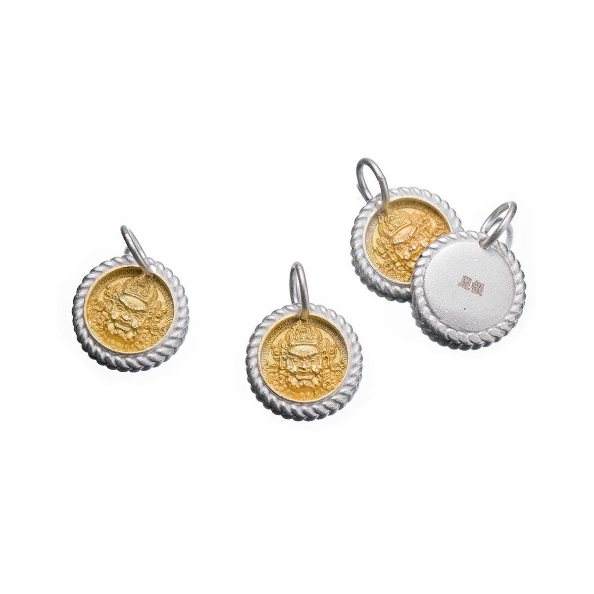 999 Silver Round Charms, 12x2mm, Necklace Charm, 999 Silver Charms ...