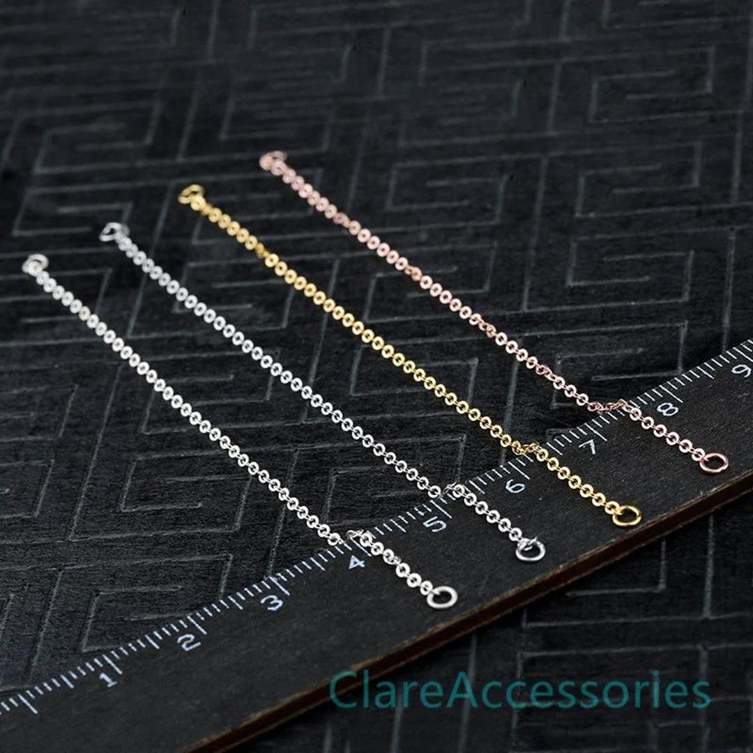Sterling Silver Extender Chain, Cable Chains, Silver Extension Chain ...
