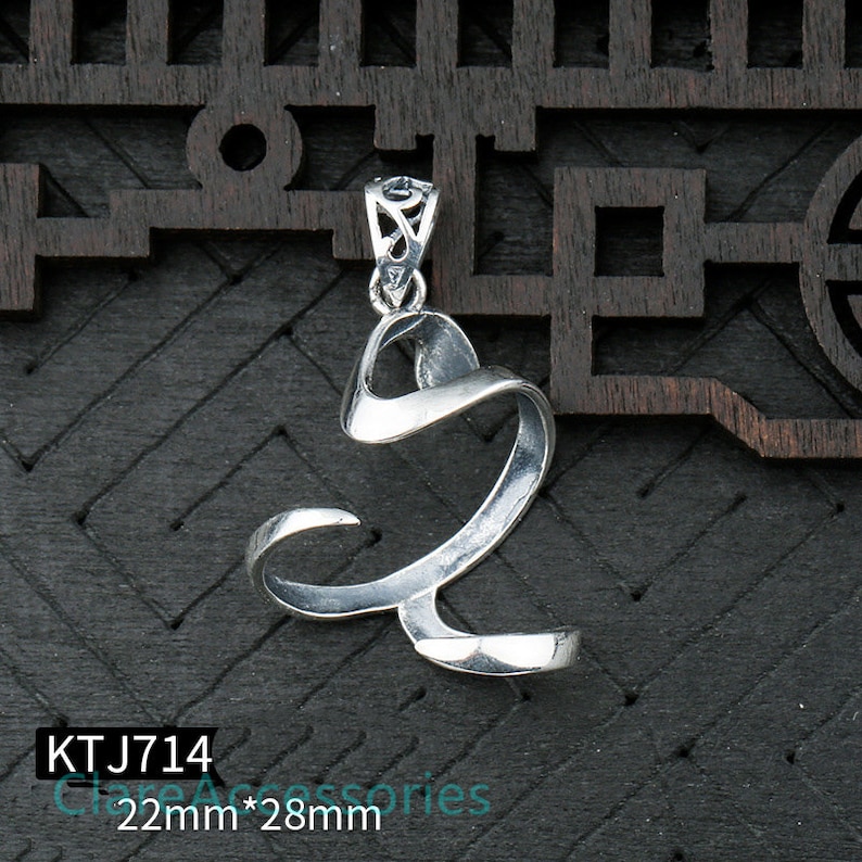 Sterling Silver Pendant Blanks Irregular Stone Pendant - Etsy