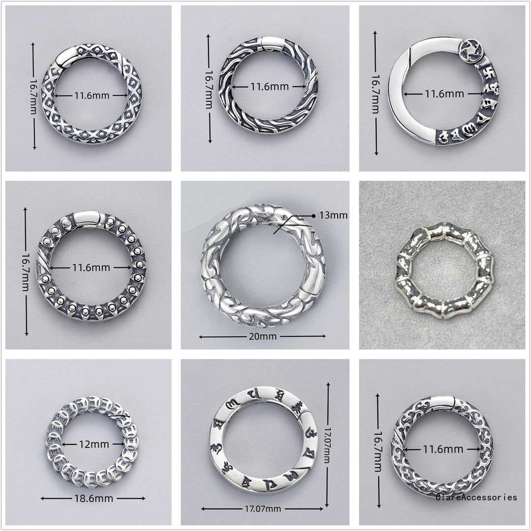 Sterling Silver Clasps, Circle Clasp, Donut Clasp, Round Clasp, 925 ...