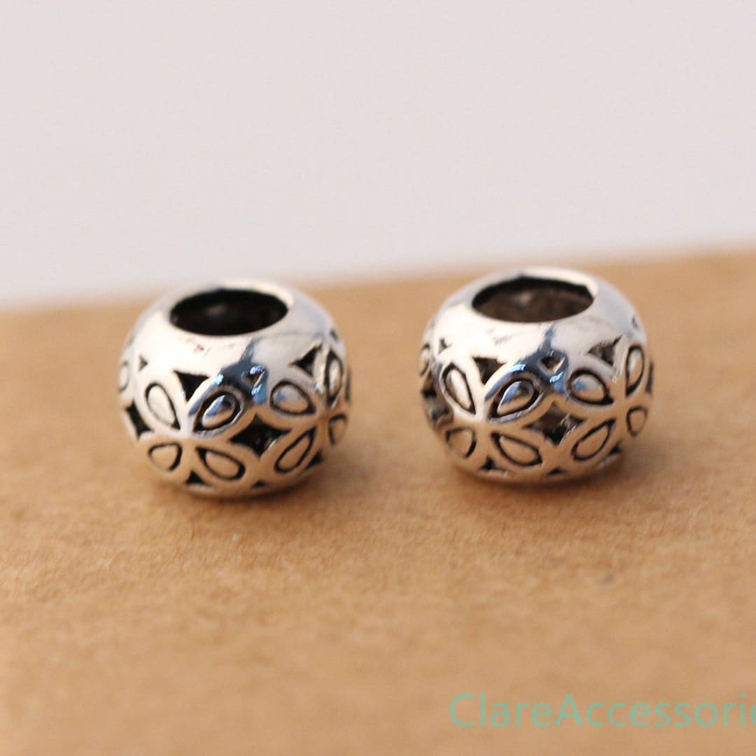 Floral Bead, Sterling Silver Beads, Silver Beads, Silver Bead Bulk ...