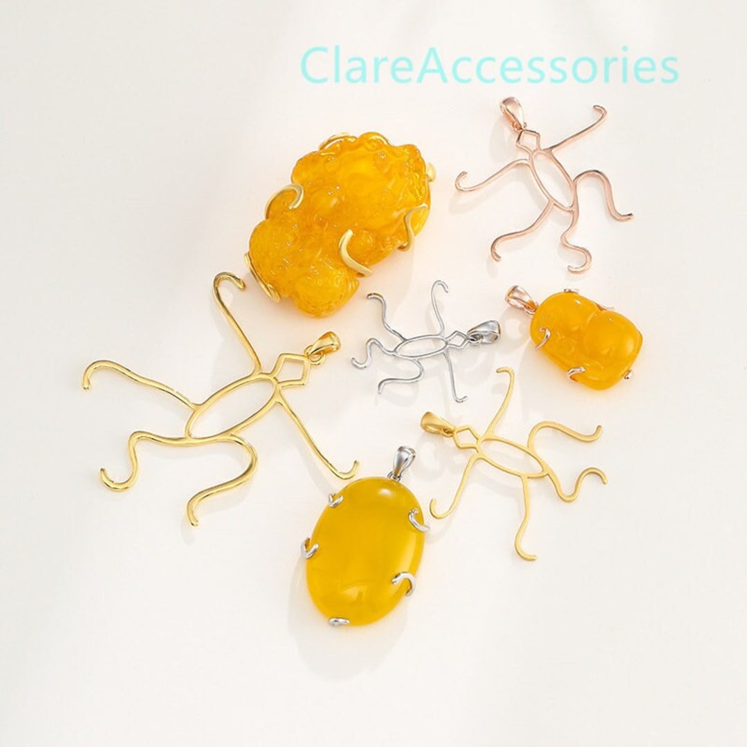 Sterling Silver Pendant Blanks, 46x48mm 33x33mm 24x24mm Irregular ...