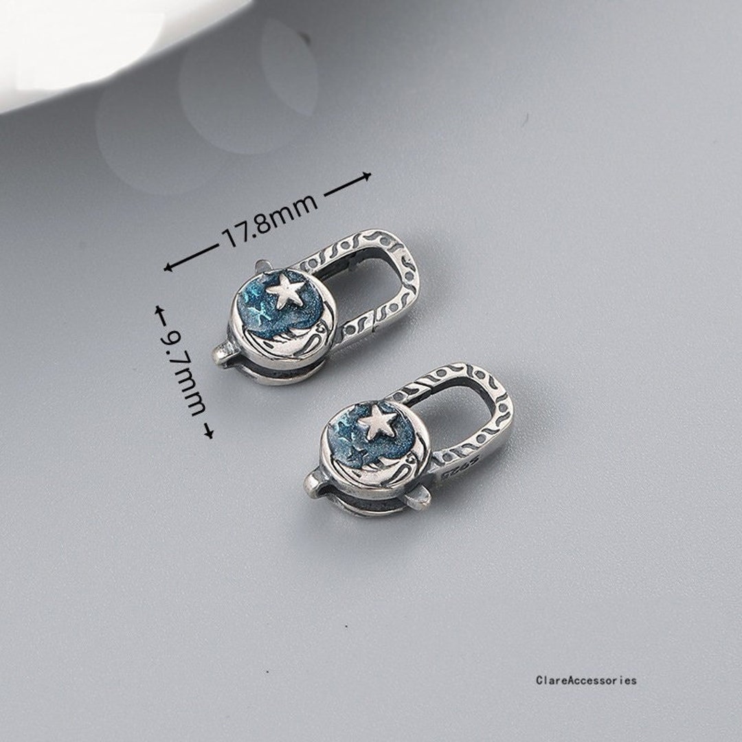 Sterling Silver Clasps, Moon Star Clasp, Lobster Clasp, 925 Silver ...