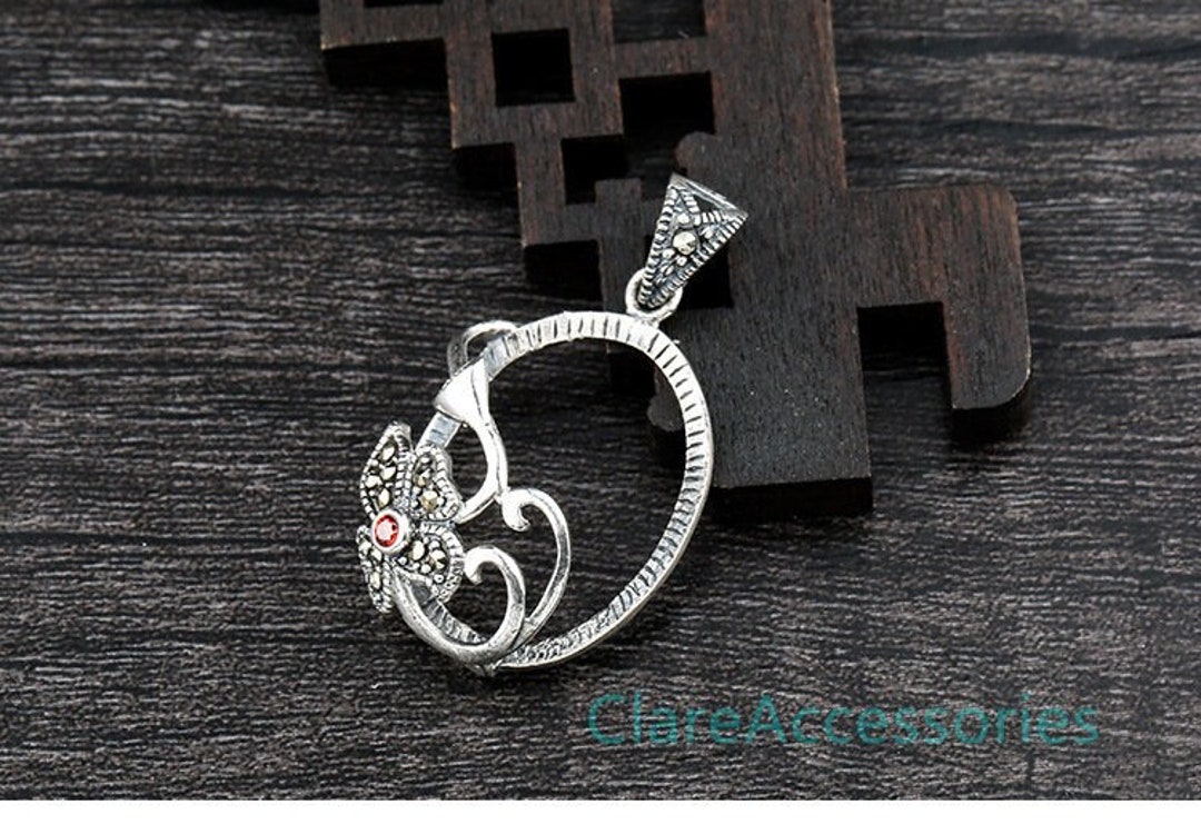 Sterling Silver Pendant Blanks, 17x22mm Oval, Stone Pendant Setting ...