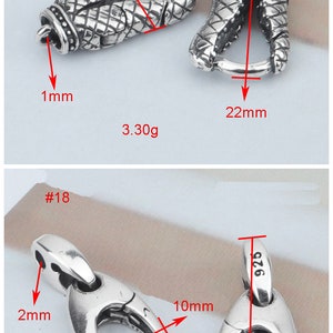 Sterling Silver Clasps, Dragon Clasp, Snake Clasp, Heart Clasp, Circle ...