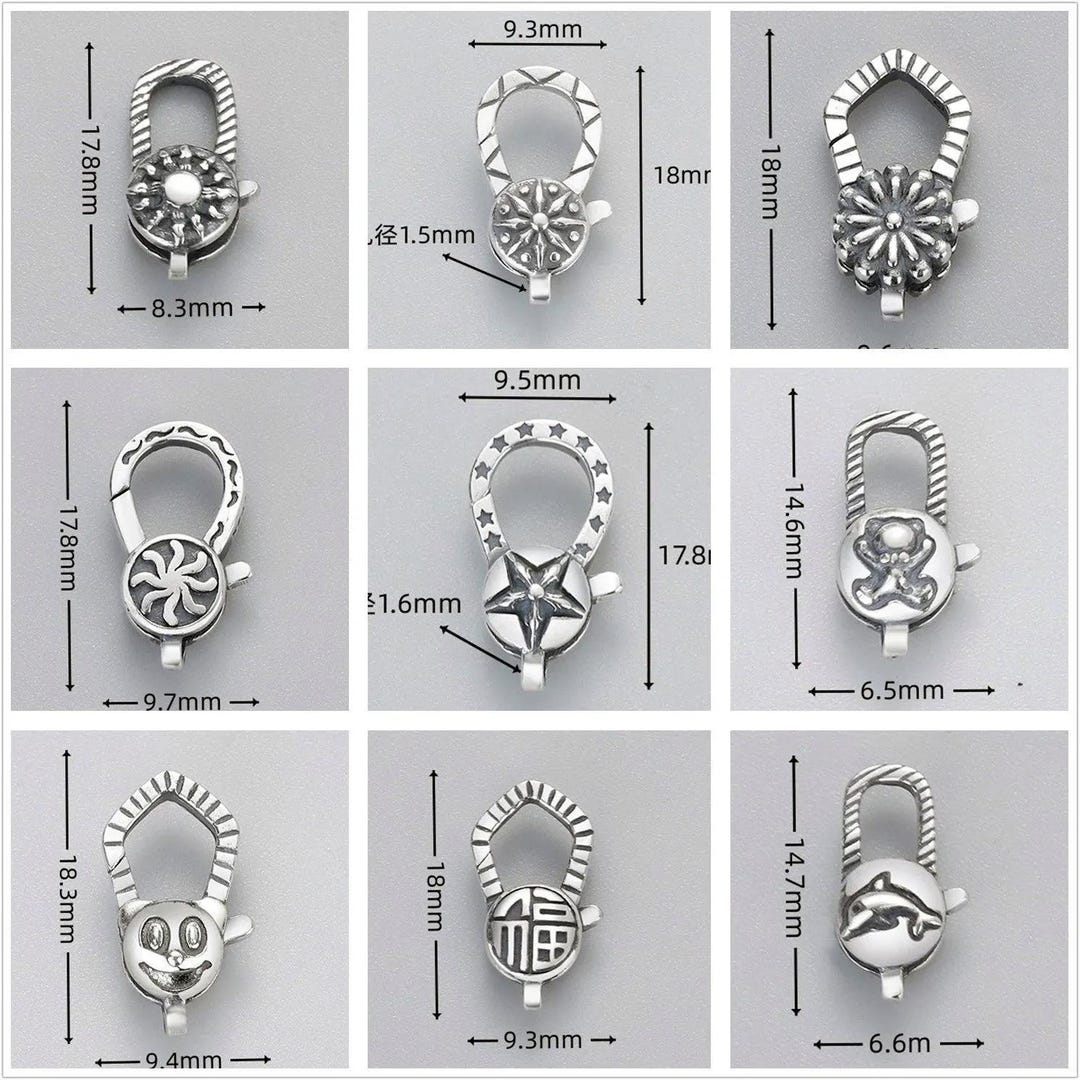 Sterling Silver Clasps, Leaf Clasp, Floral Clasp, Star Clasp, Lobster ...