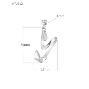 Sterling Silver Pendant Blanks, Irregular, Stone Pendant Setting, 925 ...