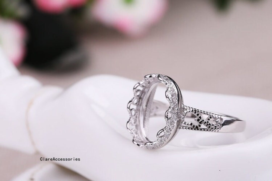 Sterling Silver Ring Blanks, 8x10mm 10x12mm 10x13mm 10x14mm 12x16mm ...