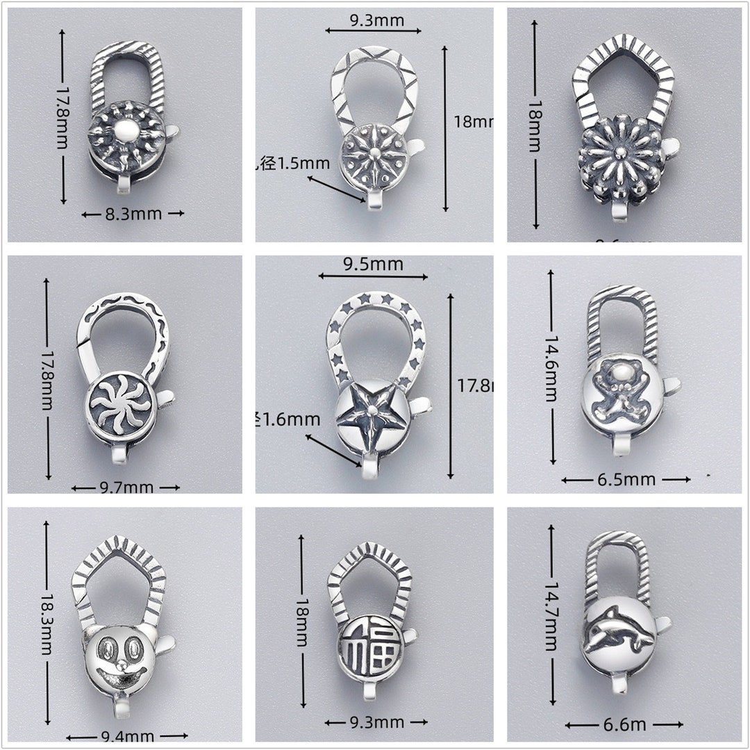 Sterling Silver Clasps, Leaf Clasp, Floral Clasp, Star Clasp, Lobster ...