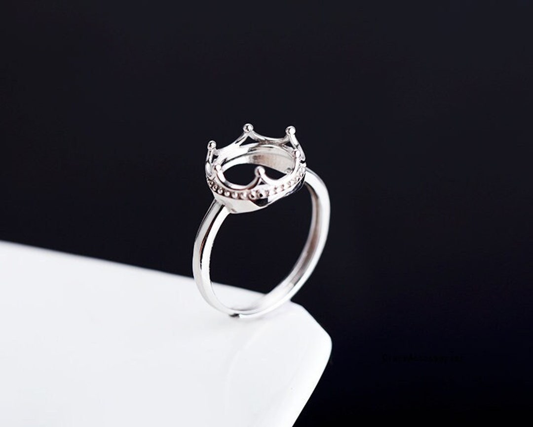 Sterling Silver Ring Blanks, 10x10mm Round, 925 Silver Ring Blanks ...