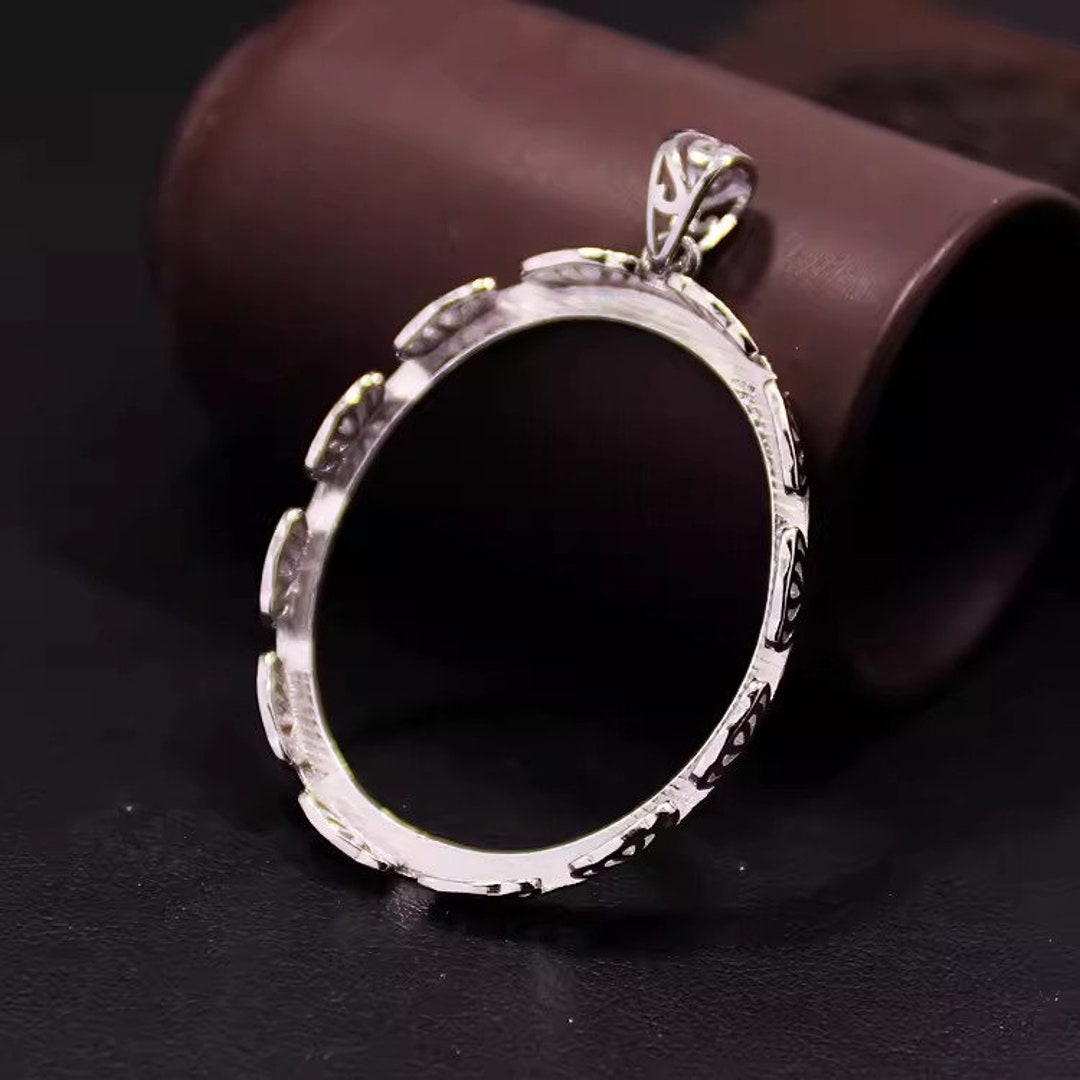 Sterling Silver Big Pendant Blanks, 31x37mm Oval, 925 Silver Pendant ...