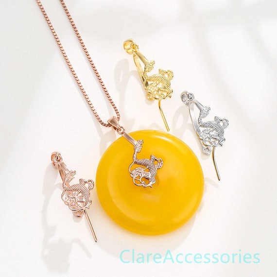 Sterling Silver Pinch Bails Dragon Bail Bails Wholesale - Etsy