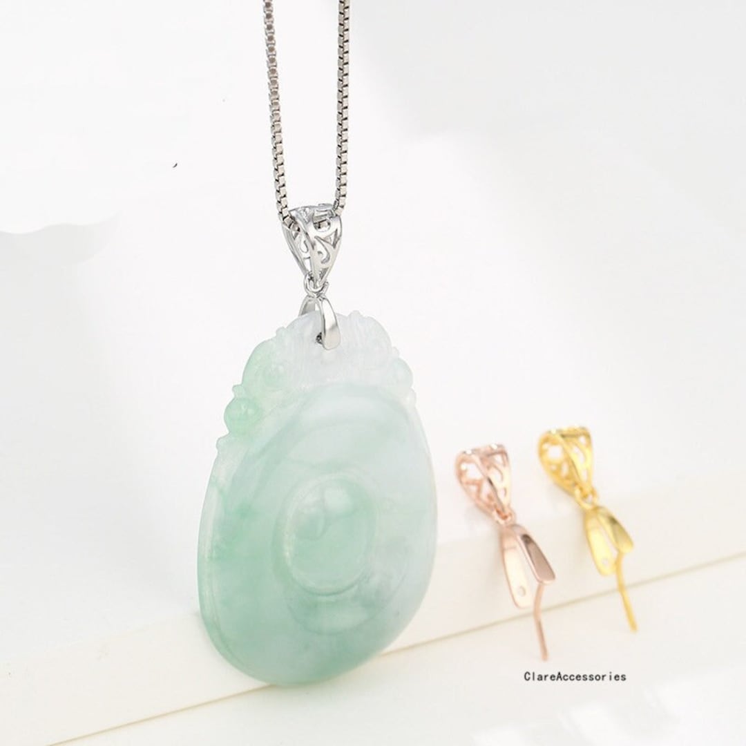 Sterling Silver Pinch Bails, 925 Silver Bails, Bails Wholesale, Pendant ...