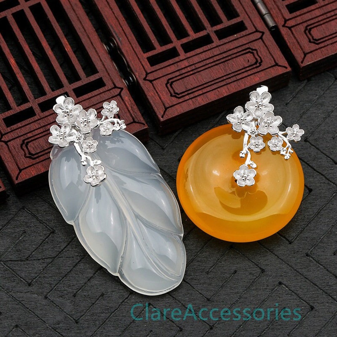 Sterling Silver Pinch Bails, Flower Bail, Bails Wholesale, Designer ...