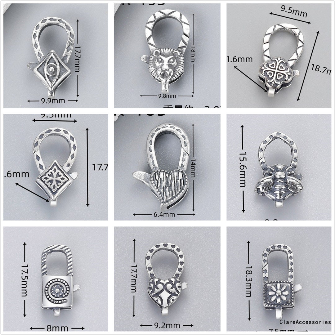 Sterling Silver Clasps, Leaf Clasp, Floral Clasp, Star Clasp, Lobster ...