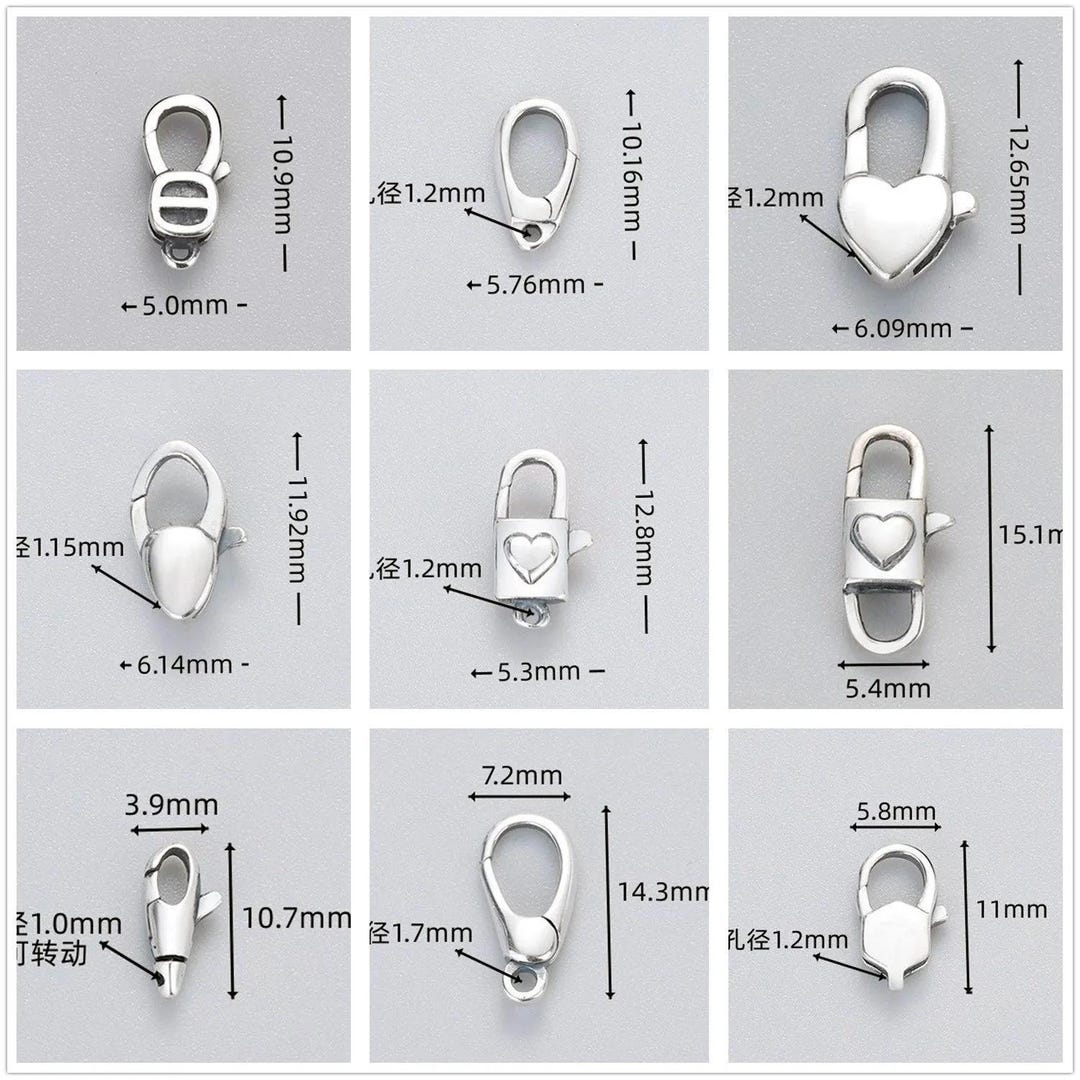 Sterling Silver Clasps, Heart Clasp, Floral Clasp, Hexagon Clasp ...