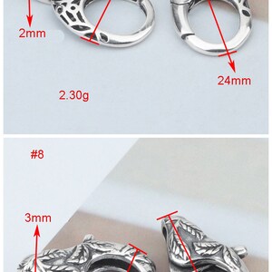 Sterling Silver Clasps, Dragon Clasp, Snake Clasp, Heart Clasp, Circle ...