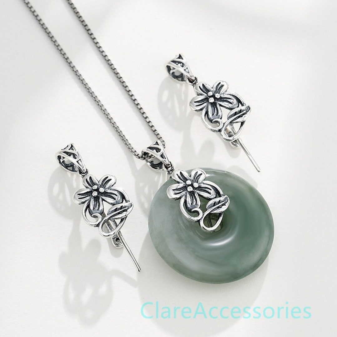 Sterling Silver Pinch Bails, Flower Bail, Bails Wholesale, Designer ...