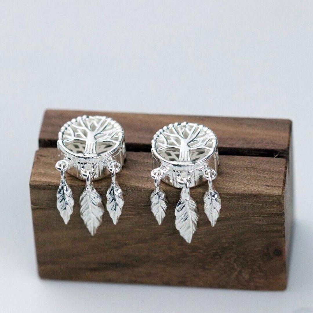 Sterling Silver Dream Catcher Charms, Necklace Charm, Anklet Charm ...