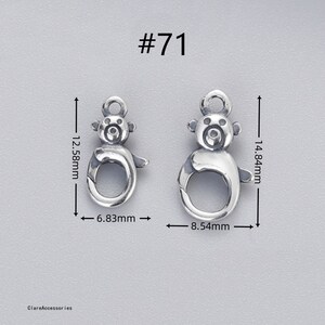 Sterling Silver Clasps, Heart Clasp, Floral Clasp, Palm Clasp ...