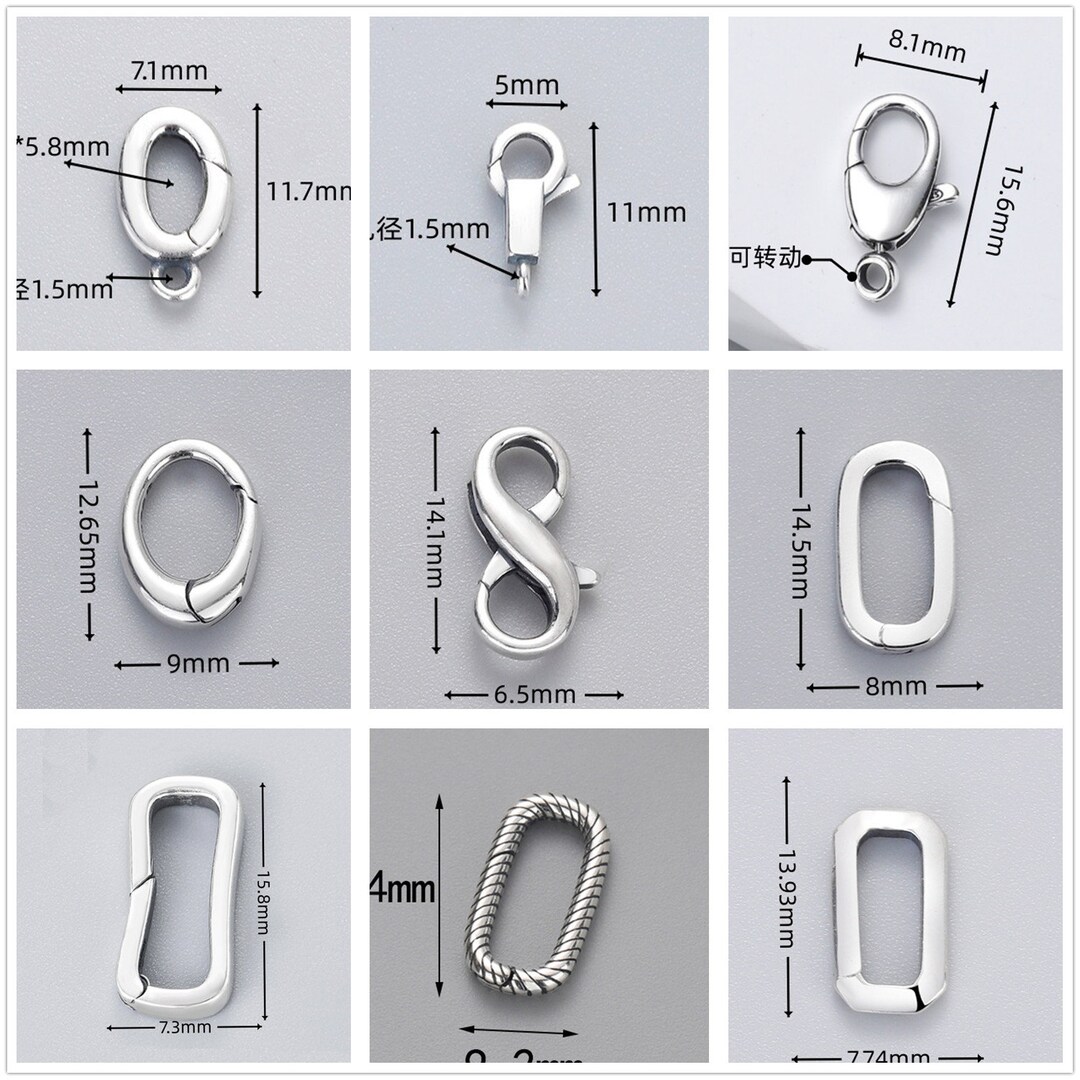 Sterling Silver Clasps, Heart Clasp, Floral Clasp, Palm Clasp ...