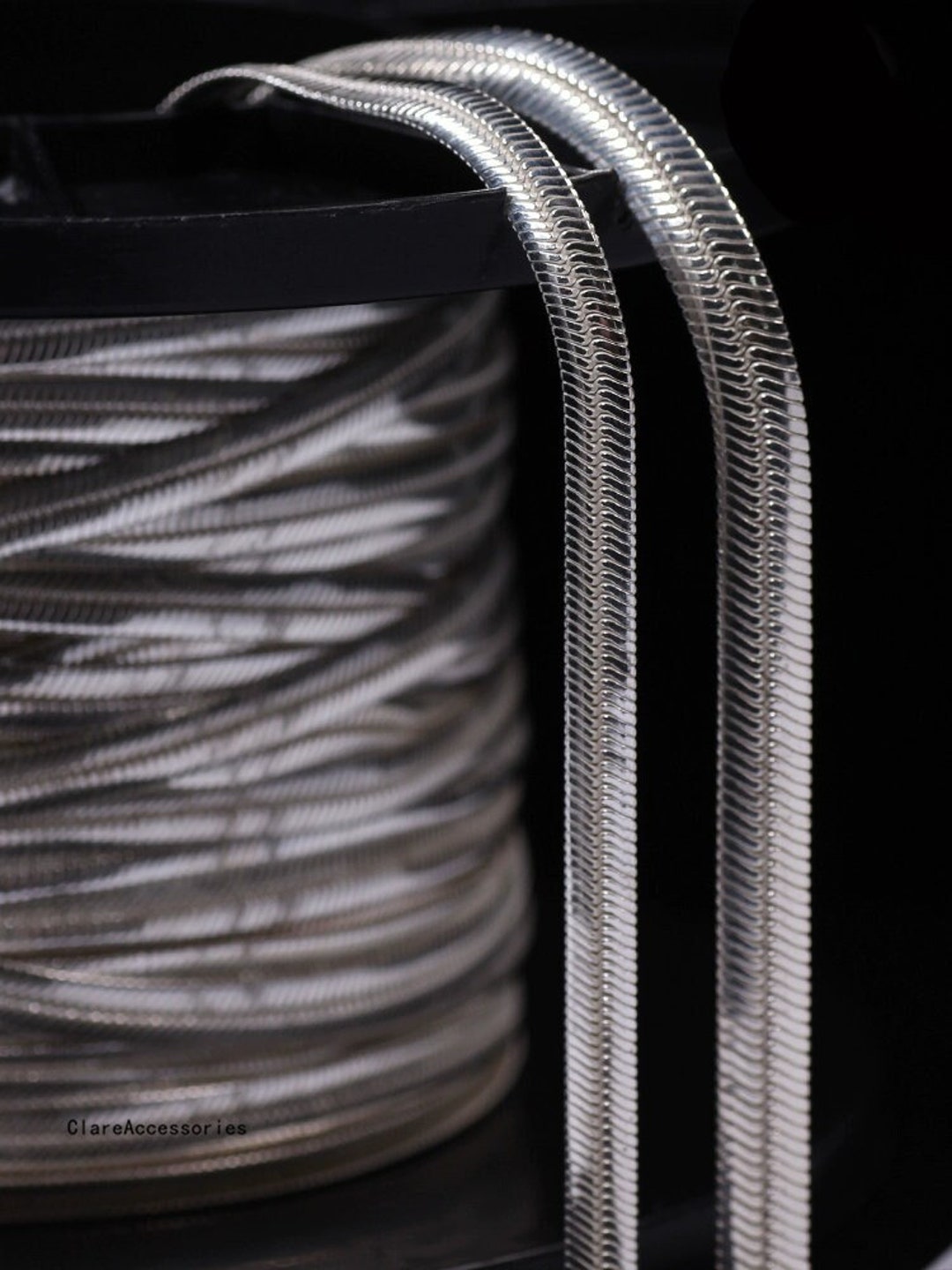 Silver Flat Snake Chains, 4.8mm 6.2mm, Sterling Silver Chain, for ...