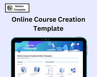 Online Course Creation Notion Template - Etsy