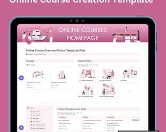 E-learning Hub Notion Template, Online Learning Tracker, Online Course ...