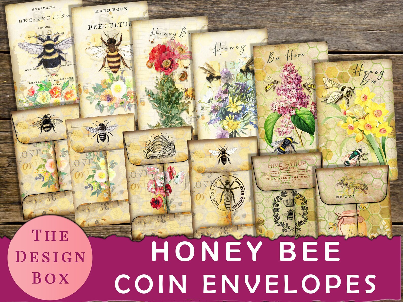 Honey Bee Coin Envelopes Ephemera Bee Journal Junk - Etsy