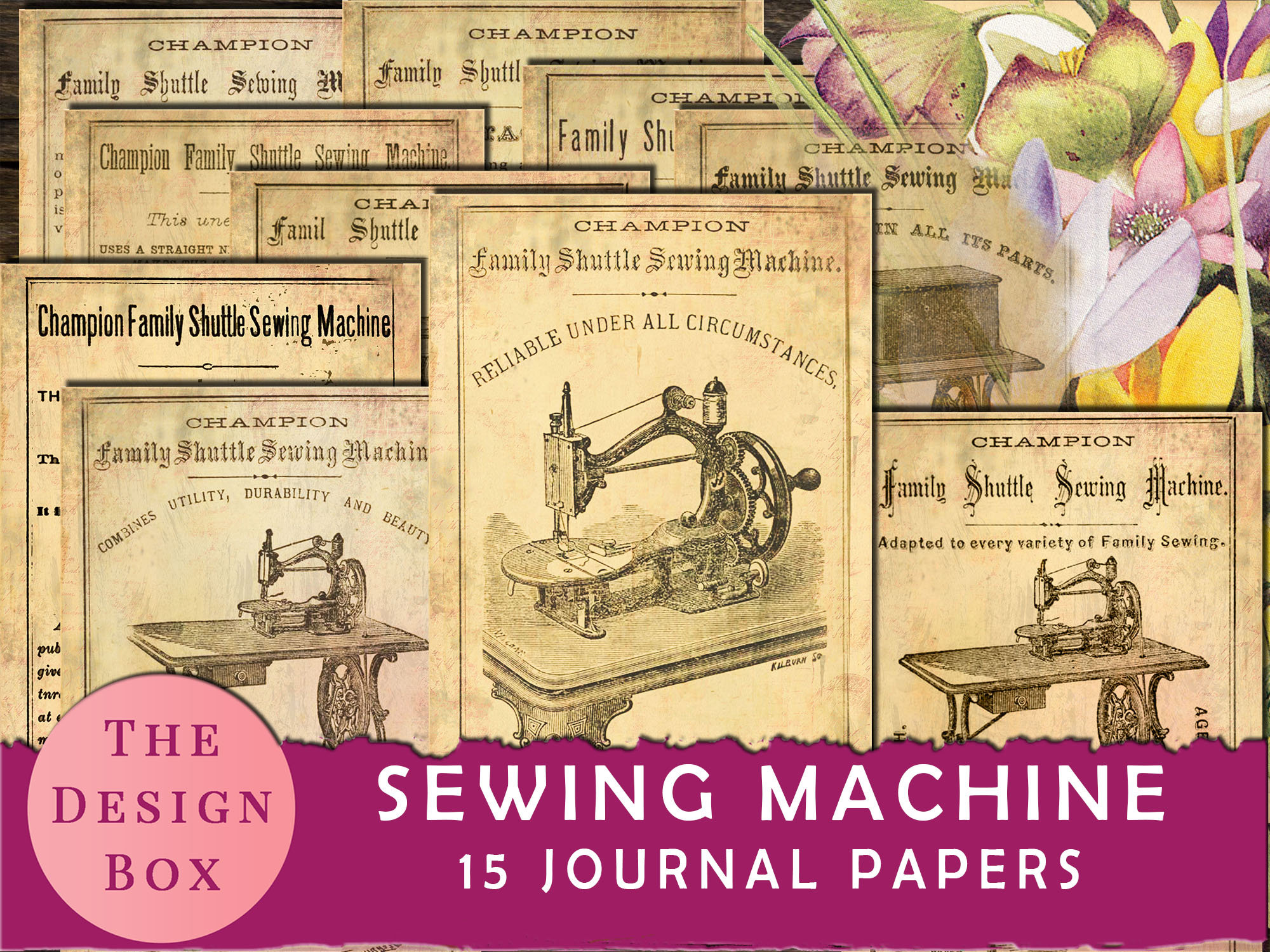 1871 Sewing Machine Catalogue, Printable Pages, Vintage Sewing ...