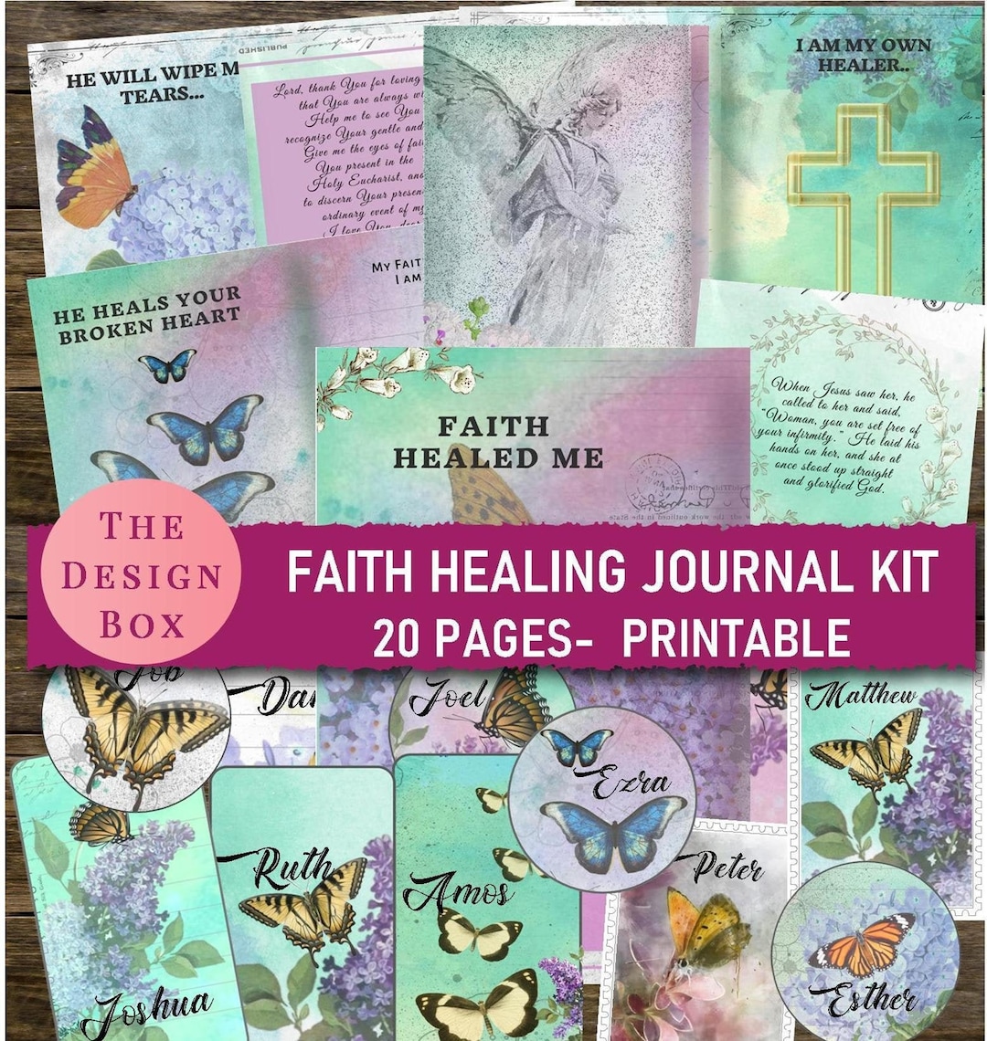 Faith Healing Journal Kit, 20 Printable Pages, Christian Journal, Bible ...