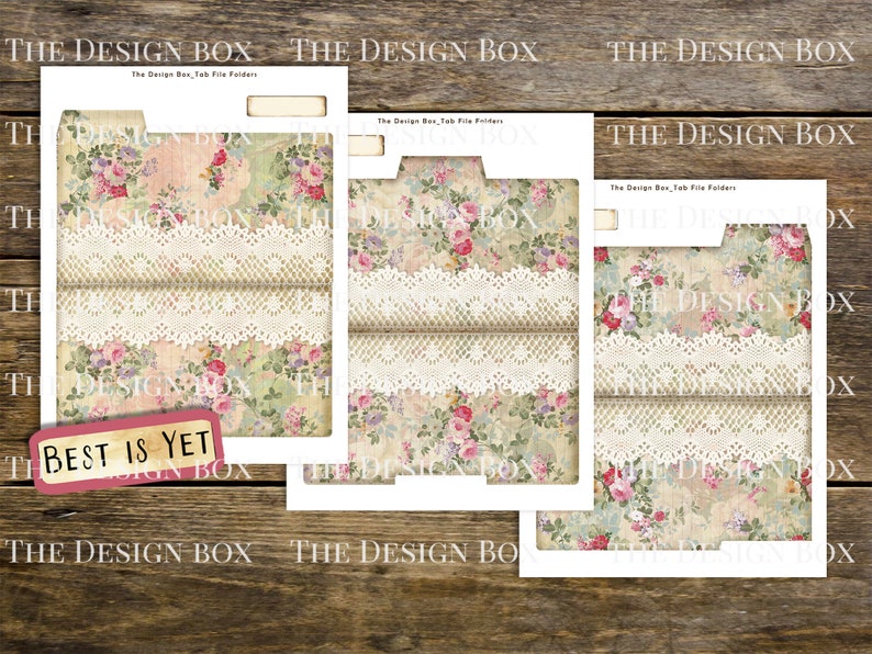 Tab File Folder Junk Journal Printable Vintage Pocket - Etsy