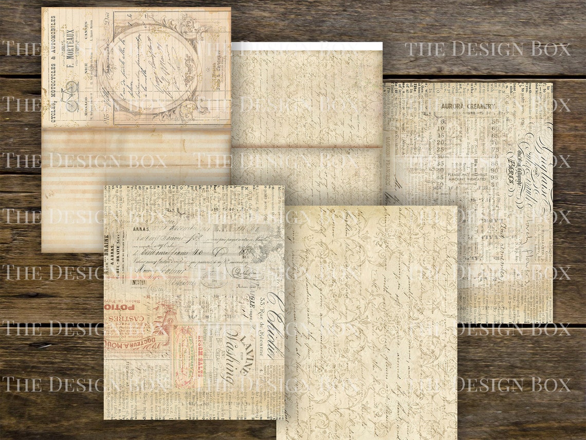 Neutral 4 Fold Folio Junk Journal Vintage Neutral Folding - Etsy