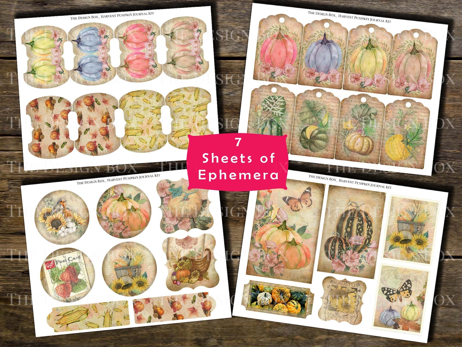 Harvest Pumpkin Journal Kit 25 Printable Pages Thanksgiving - Etsy