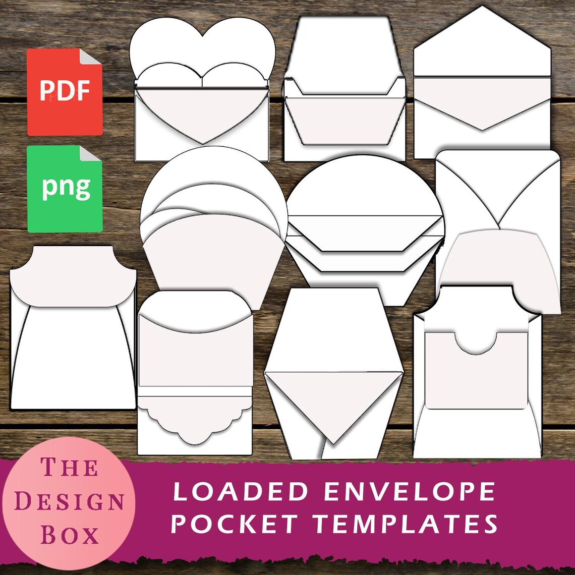 Loaded Envelope Pocket Templates, Templates, Overlay, Ink Saver, Junk ...