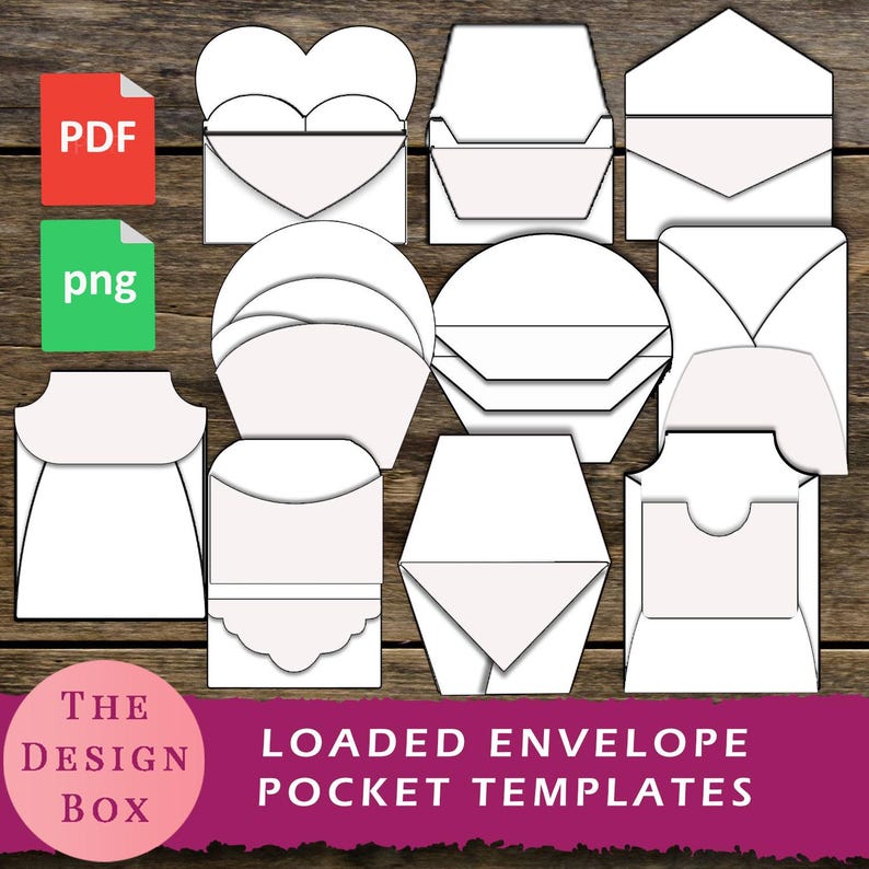 Loaded Envelope Pocket Templates, Templates, Overlay, Ink Saver, Junk ...