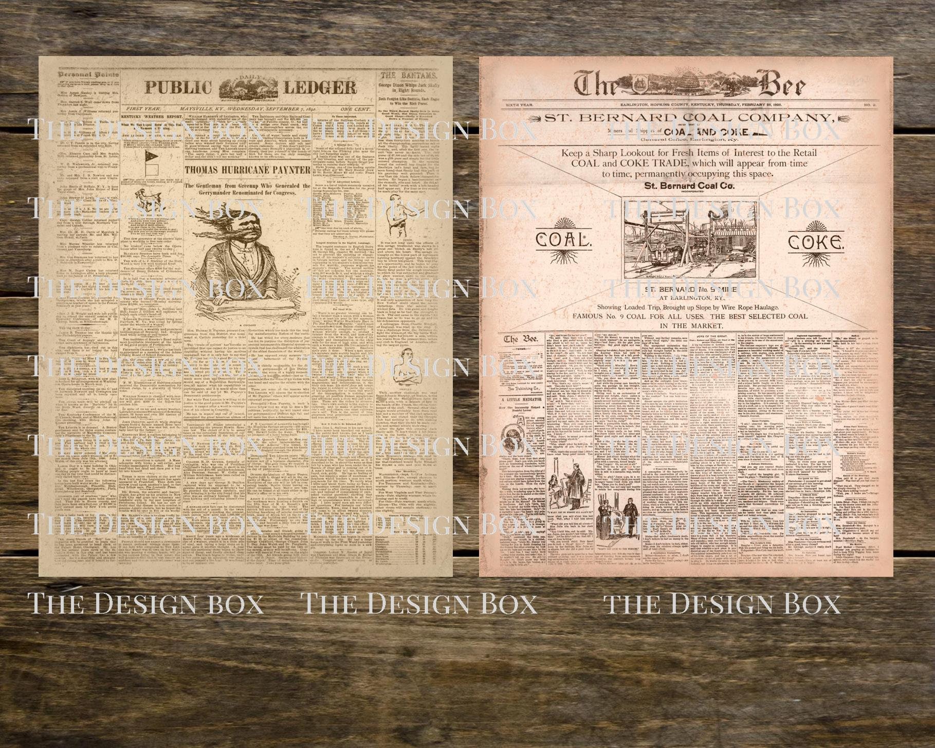 Old Newspaper, Digital Pages, Vintage Newspaper, Scrapbook Pages, Junk ...