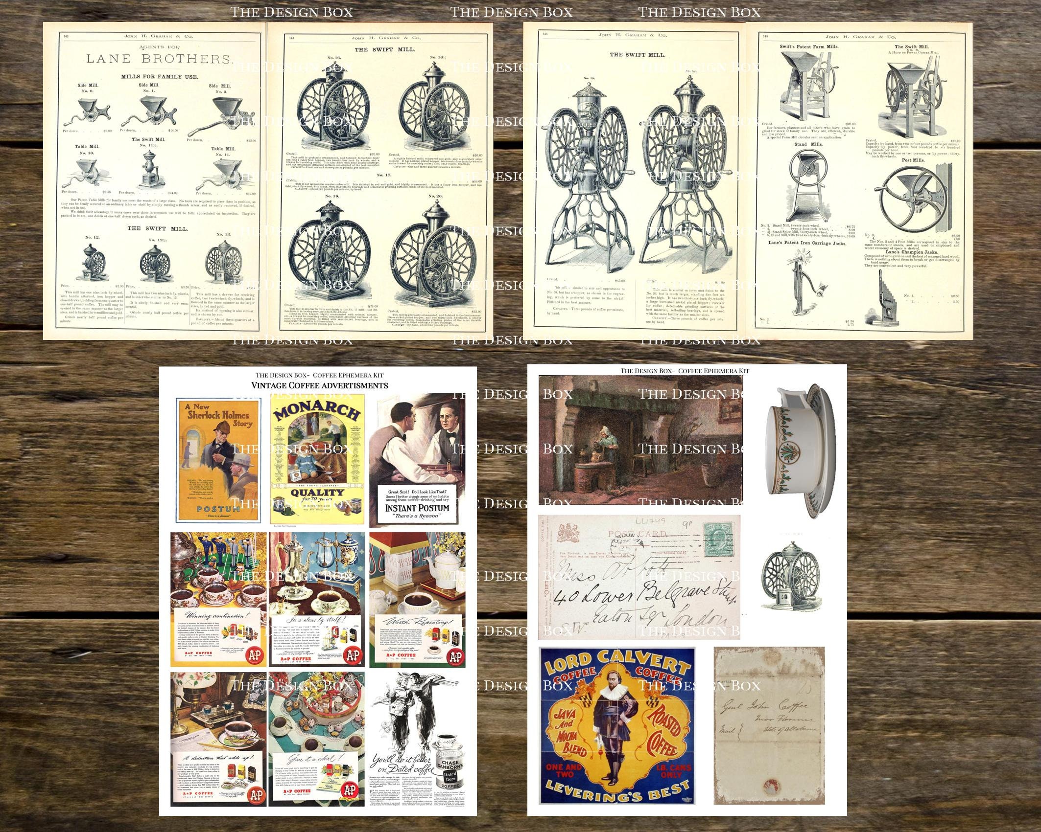 Coffee Ephemera Pack 15 Digital Pages Coffee Ephemera | Etsy