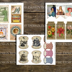 Sewing Ephemera Pack, Vintage Printable, Vintage Sewing Ephemera, Junk ...