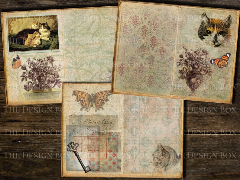 Cats & Kittens Journal Kit, 25 Printable Pages, Playful Kitten Journal ...