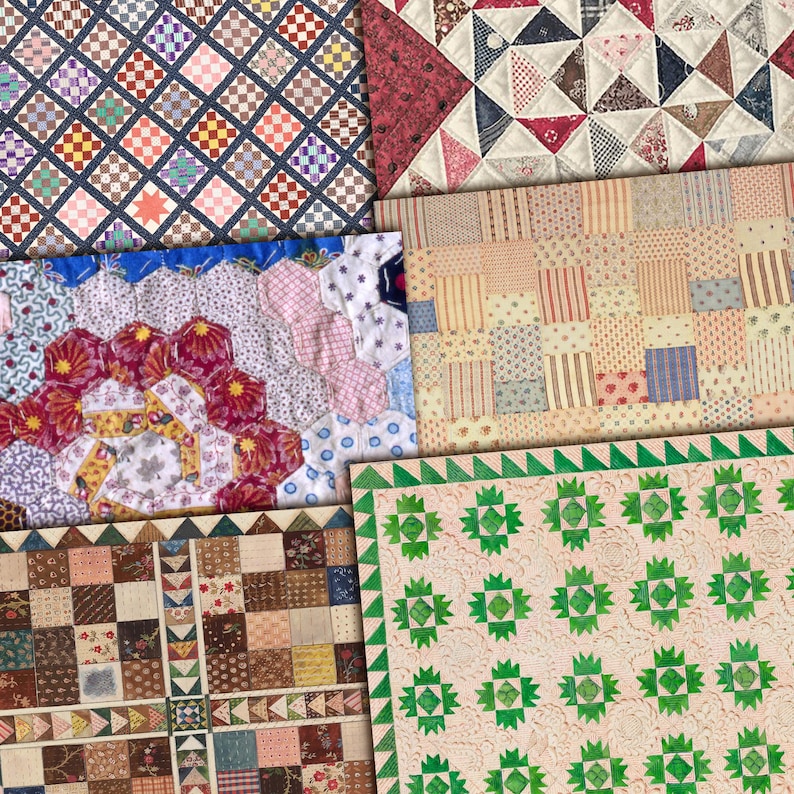 Patchwork Quilt Patterns, Printable Papers, Junk Journal, Quilt ...