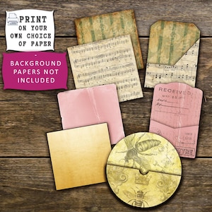 Pocket Templates, Loaded Pocket, Printable, Templates Bundle, Ink Saver ...