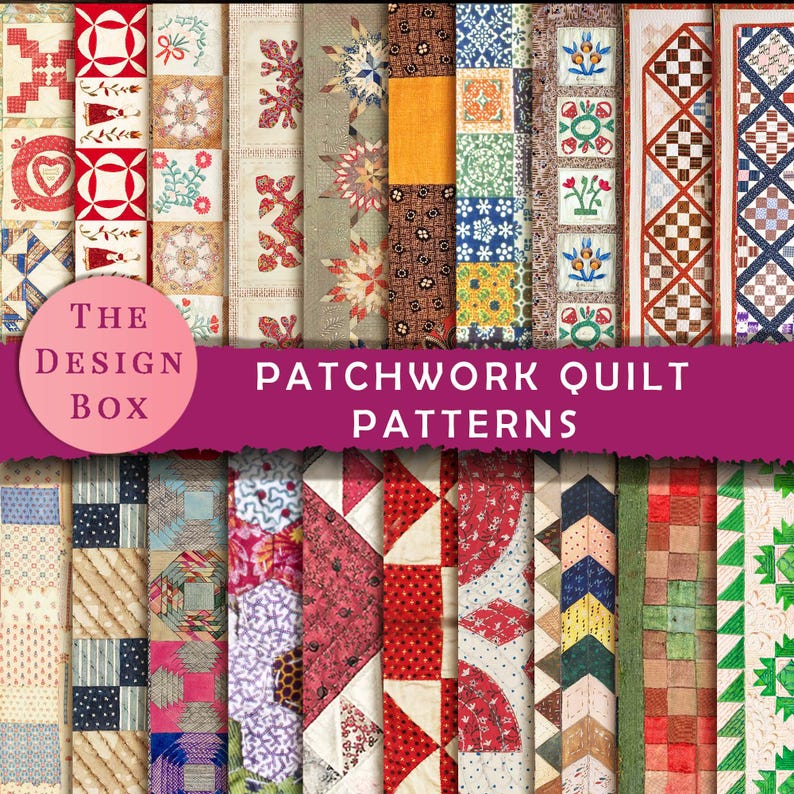 Patchwork Quilt Patterns, Printable Papers, Junk Journal, Quilt ...