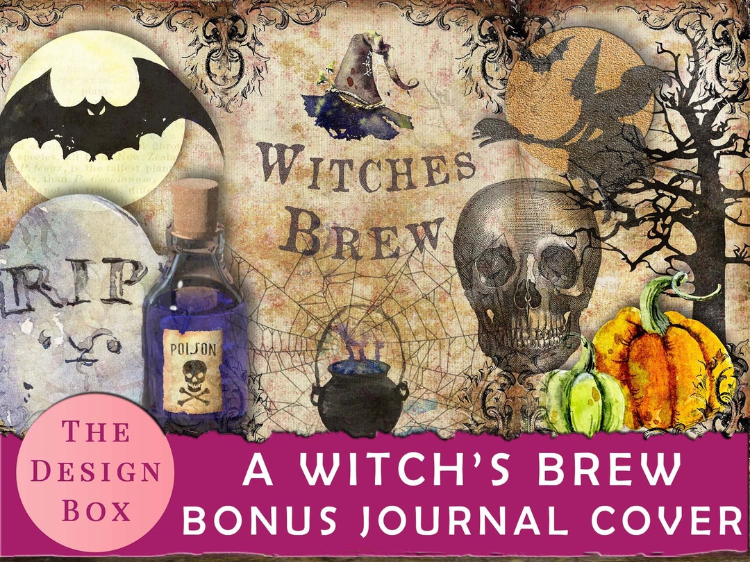Witch's Brew Journal Kit, Halloween Junk Journal, Halloween Journal Kit ...