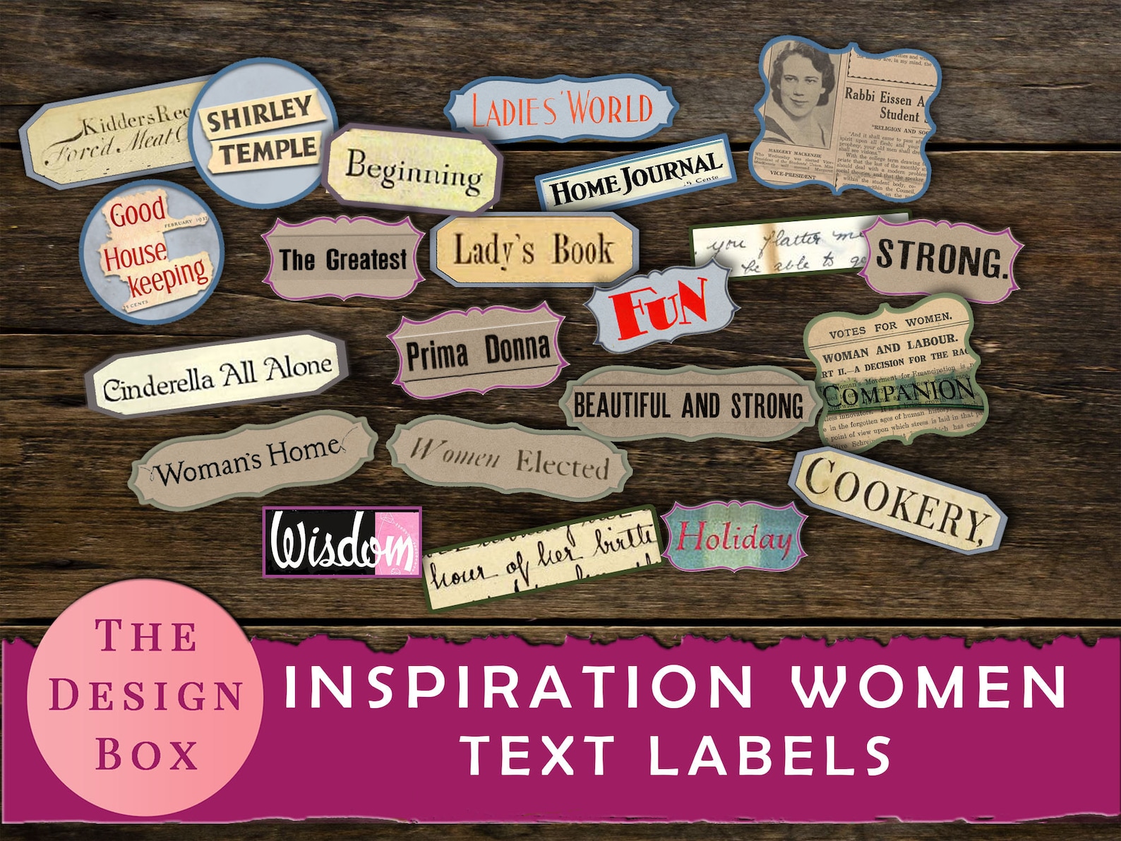 Inspiration Women Text Labels, Printable, Random Text Labels, Text ...