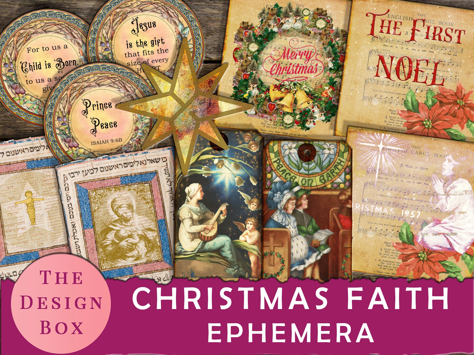 Christmas Faith Ephemera Printable Ephemera Faith Ephemera | Etsy