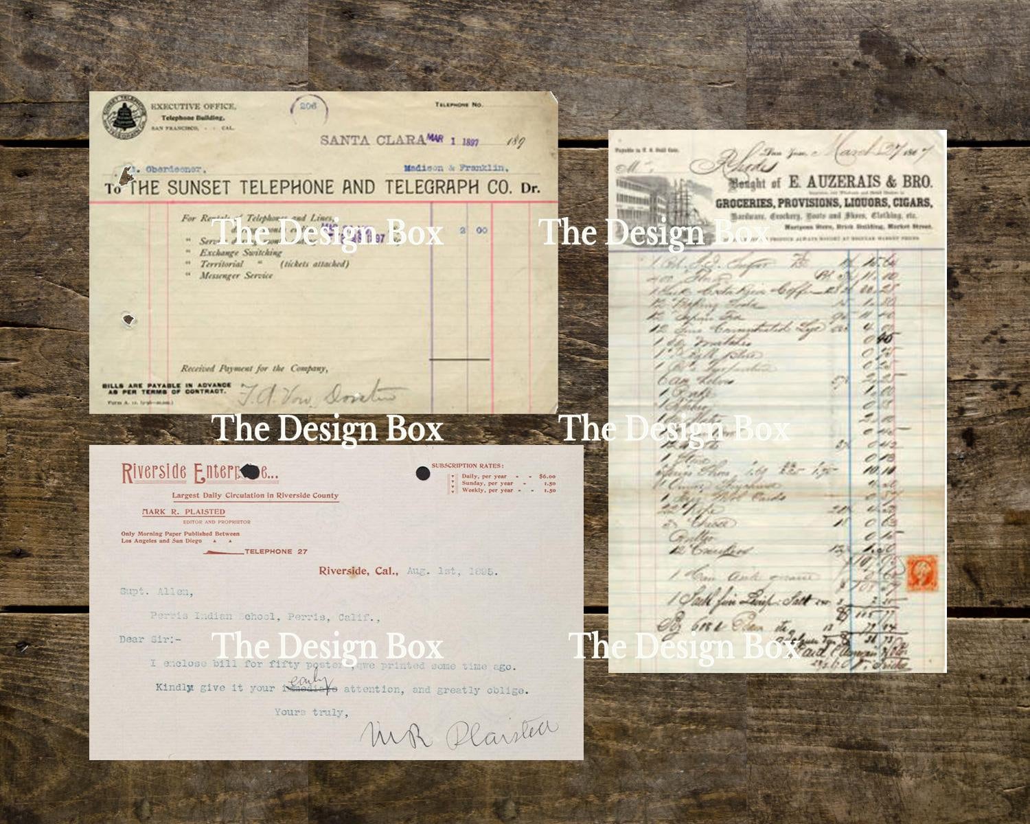 Vintage 1800s Invoices, Printable Receipts, Old Handwritten Invoice ...